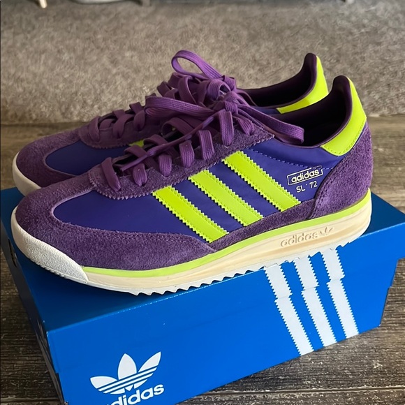 adidas | Shoes | Adidas Sl72 Rs Active Purple Solar Slime Mens Sneakers ...